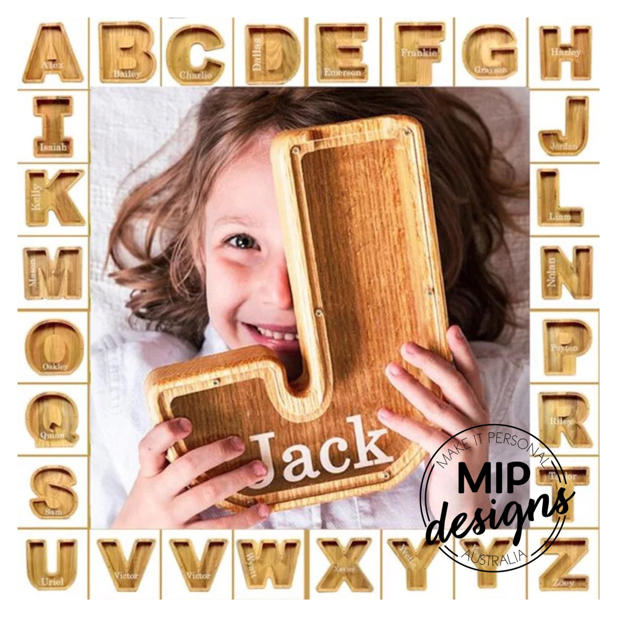 Wooden Letter Money Boxes – Make It Personal Designs - Australia